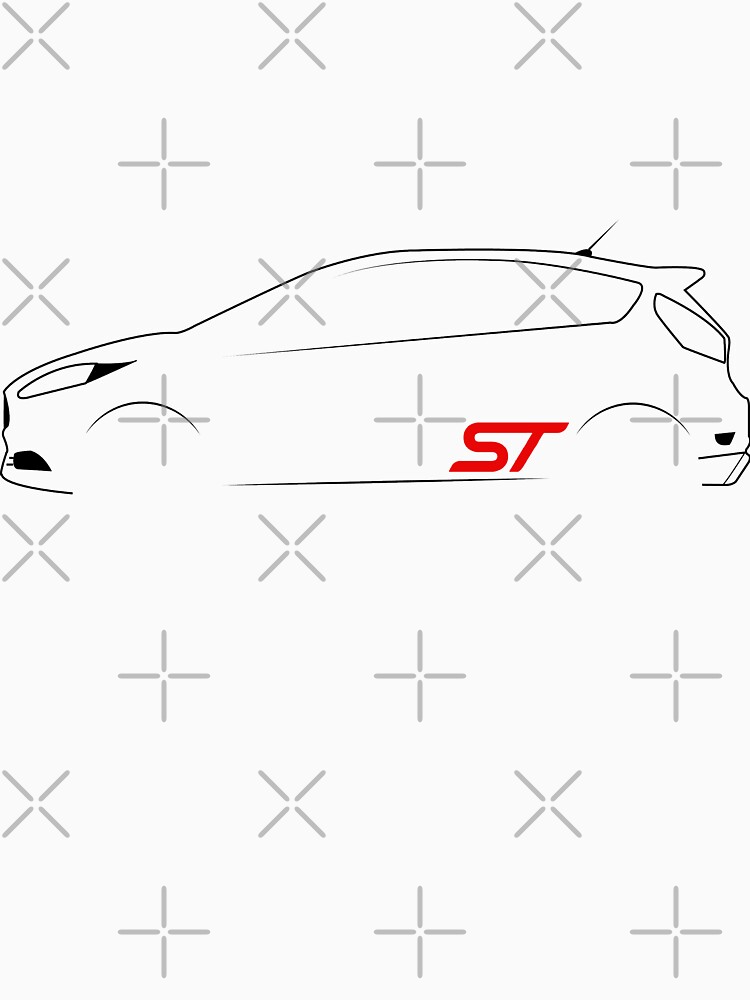 "Ford Fiesta ST Vector" T-shirt for Sale by Alice555 | Redbubble | ford ...