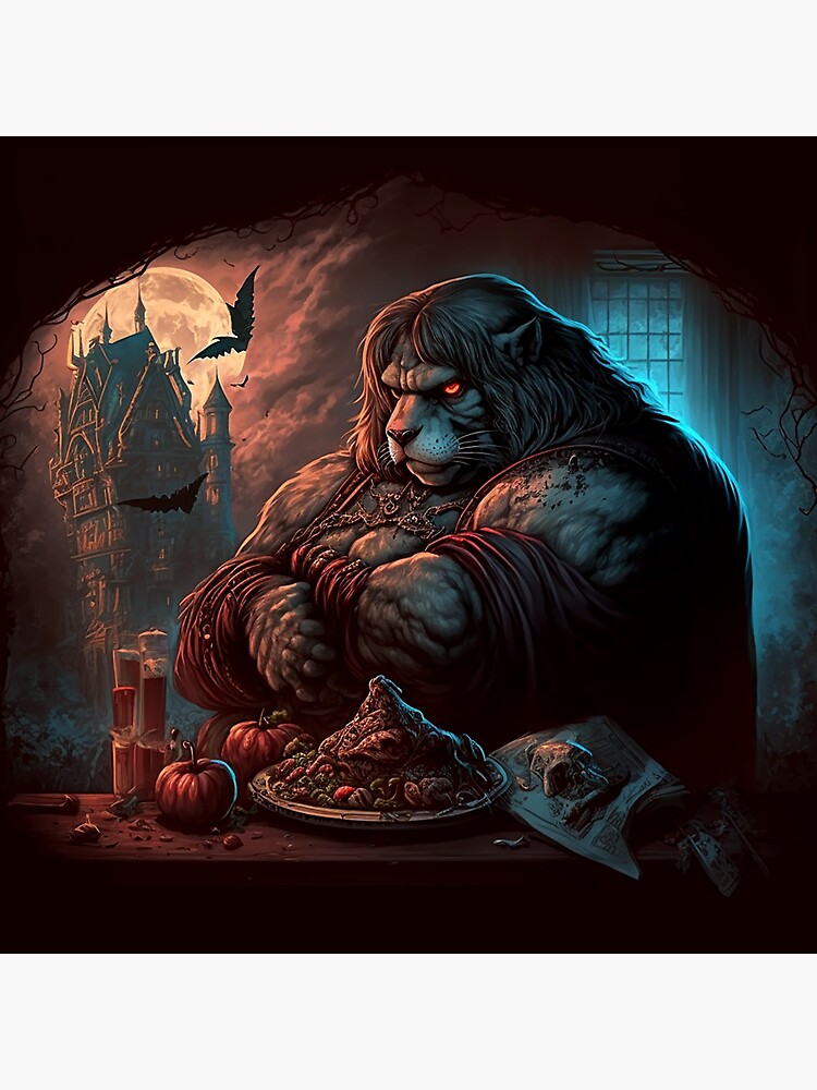 "Fat cat lord with pumpkin " Sticker for Sale by AgeeTattoos | Redbubble