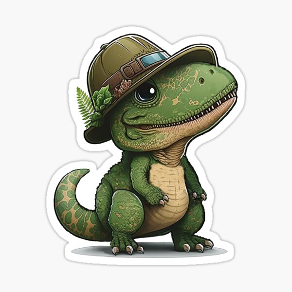 "Cute Baby T-Rex Dinosaur" Sticker for Sale by MasartDesigns | Redbubble