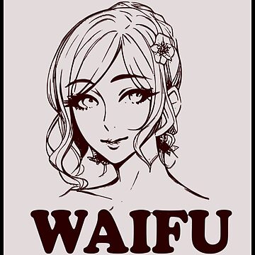 "Waifu" Sticker for Sale by monkeyguy3000 | Redbubble