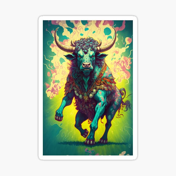 "Zodiac Series: Ox" Sticker for Sale by SurrealDsigns | Redbubble