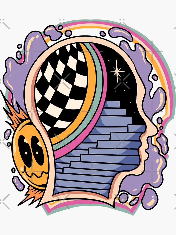 "streetwear trippy inside " Sticker for Sale by hoffe-e | Redbubble
