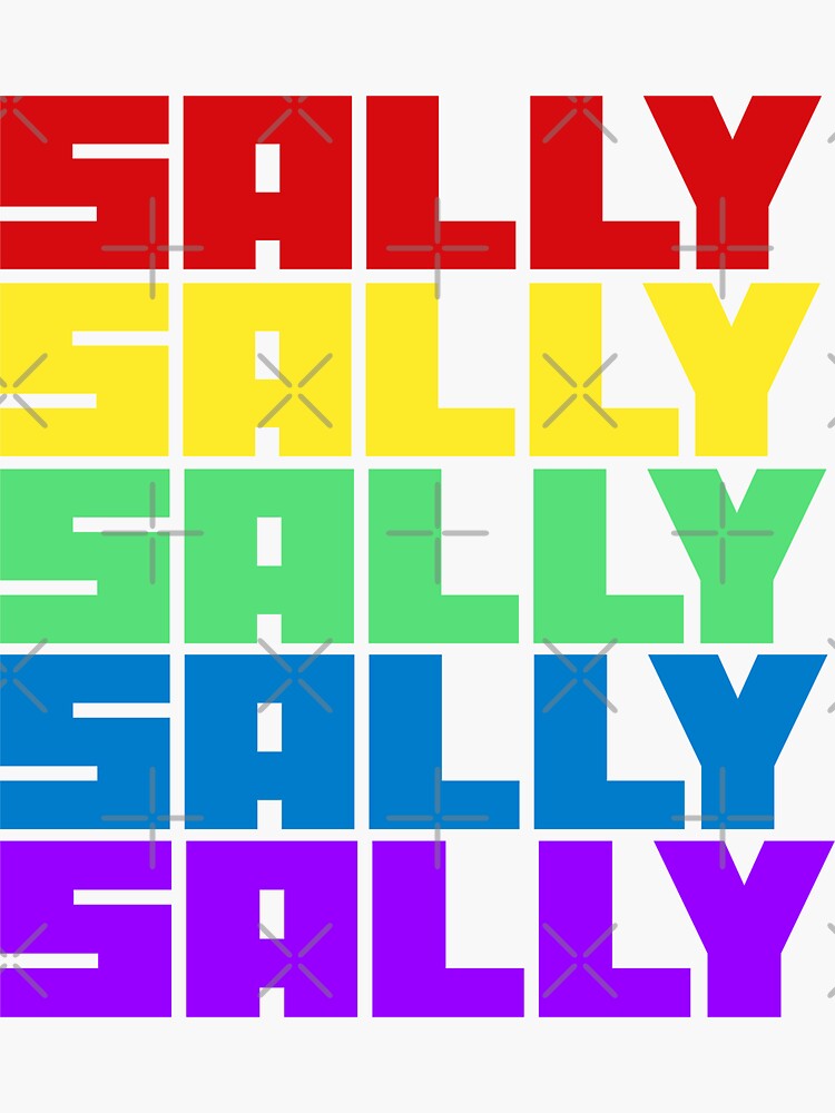 "Sally name" Sticker for Sale by deluxeshirt | Redbubble