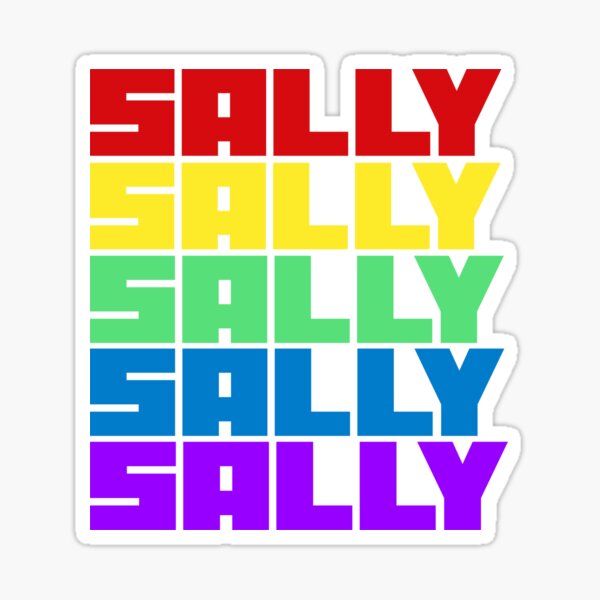"Sally name" Sticker for Sale by deluxeshirt | Redbubble