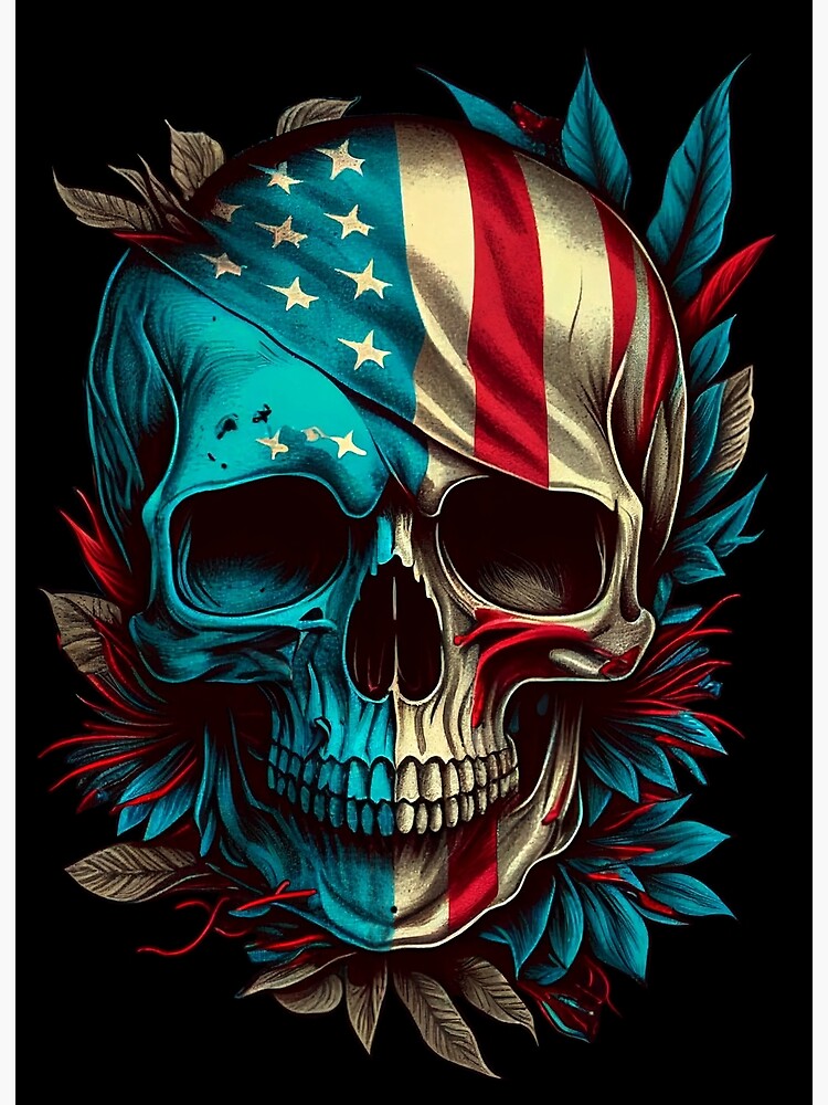 "American flag skull" Poster for Sale by AgeeTattoos | Redbubble