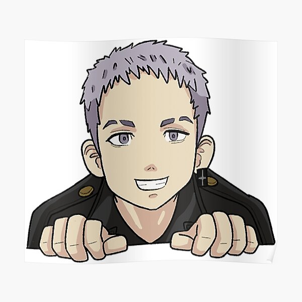 "Takashi Mitsuya Tokyo Revenger Anime Peeker Sticker" Poster for Sale ...