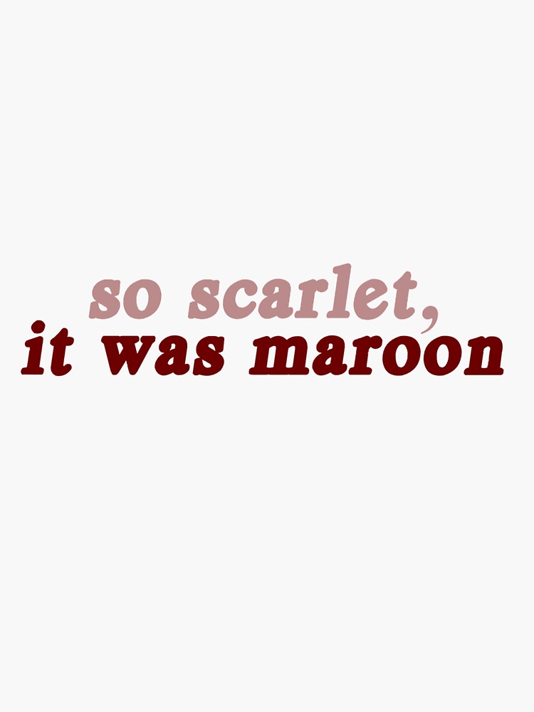 "Maroon by Taylor Swift Sticker" Sticker for Sale by makayla-creates ...