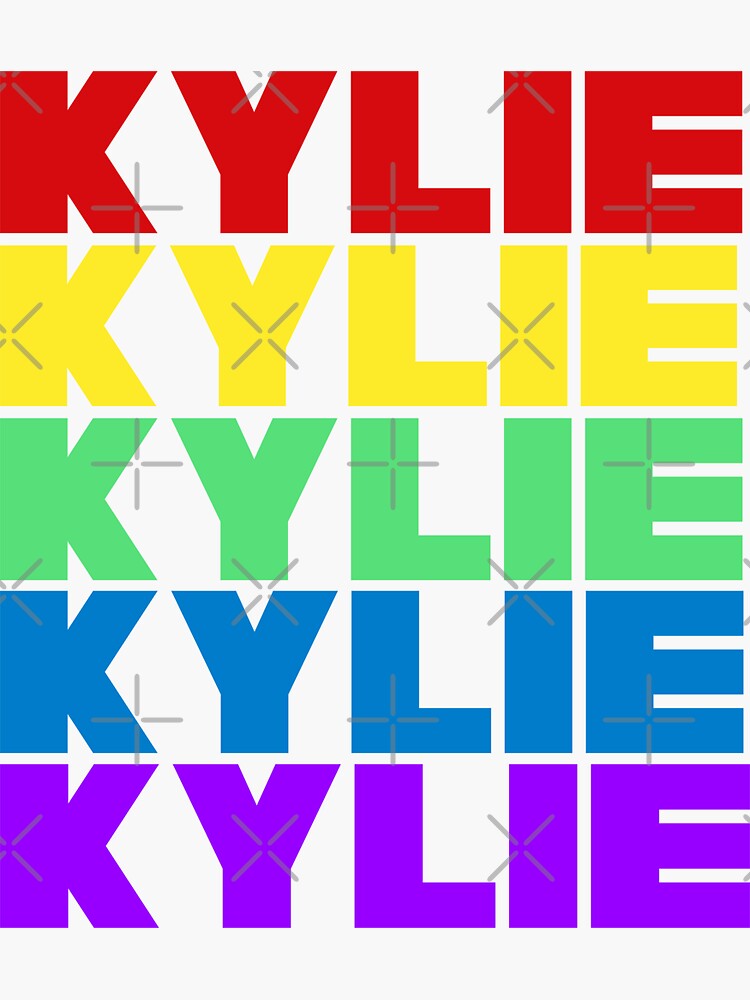 "Kylie name" Sticker for Sale by deluxeshirt | Redbubble