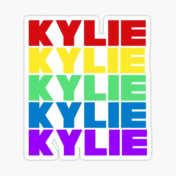 "Kylie name" Sticker for Sale by deluxeshirt | Redbubble