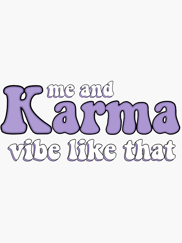 "Karma By Taylor Swift Sticker " Sticker for Sale by makayla-creates ...