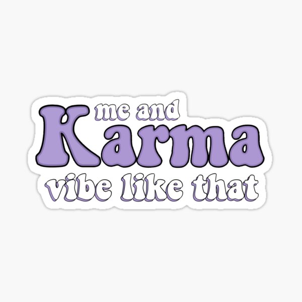 "Karma By Taylor Swift Sticker " Sticker for Sale by makayla-creates ...