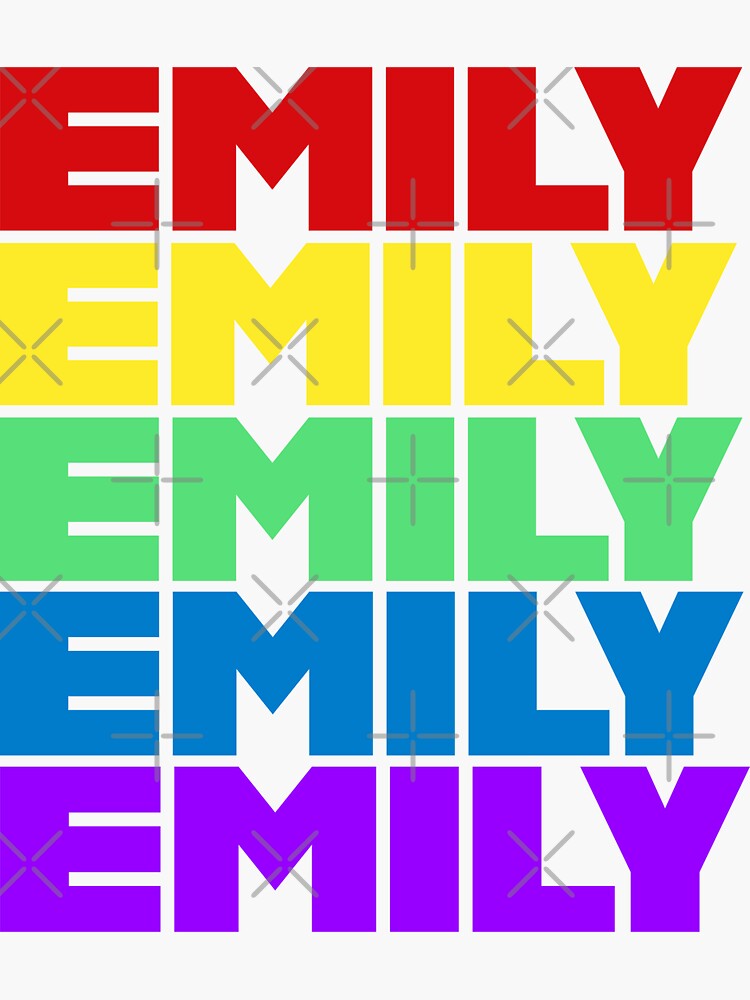 "Emily name" Sticker for Sale by deluxeshirt | Redbubble