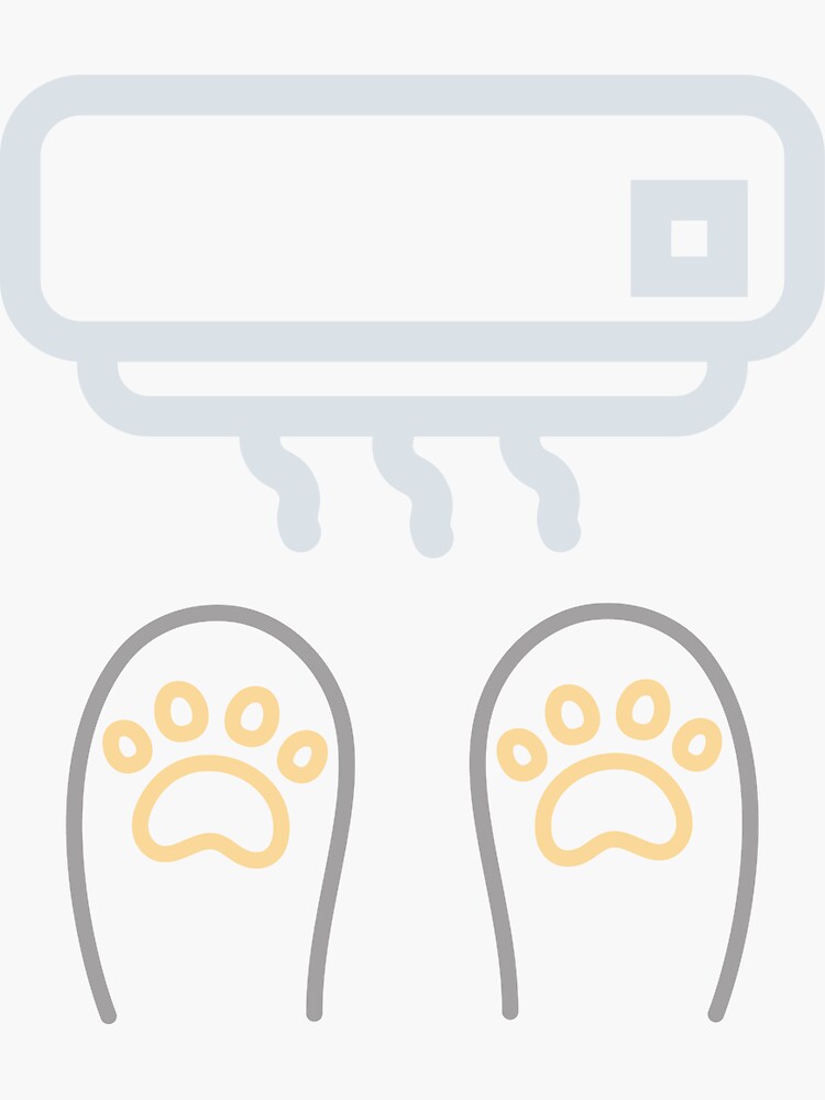 "Cute Simple Kitty Cat Paws Hand Dryer" Sticker for Sale by ...