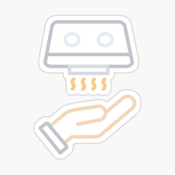 "Cute Simple Hand Dryer" Sticker for Sale by Karisdesignss | Redbubble