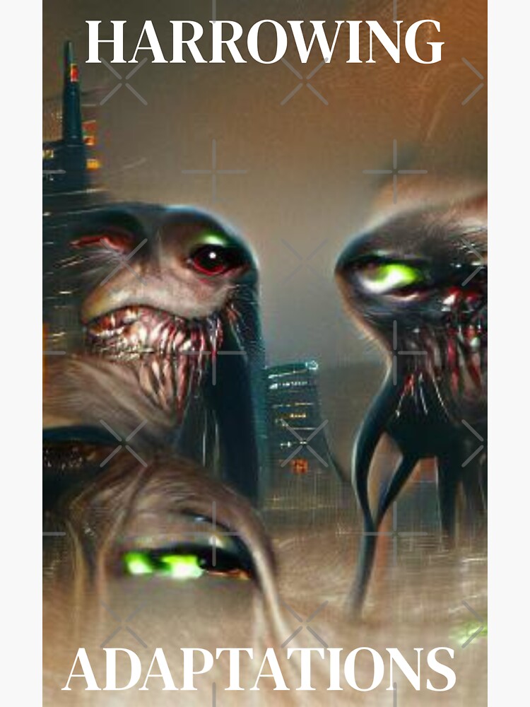 "Harrowing Adaptations" Sticker for Sale by NitroStreetwear | Redbubble