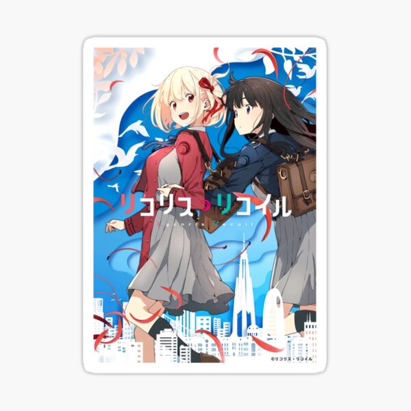 "Anime 2022 Lycoris Recoil " Sticker for Sale by KulumiAtelier | Redbubble
