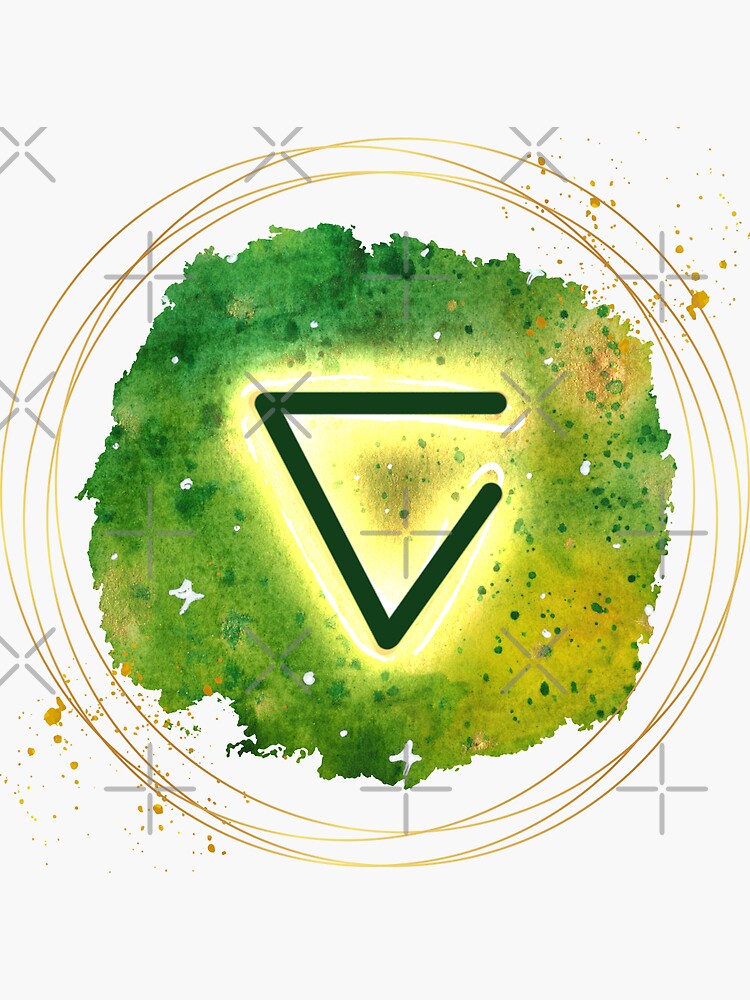 "Axii- Witcher characters watercolor - gold border" Sticker for Sale by ...