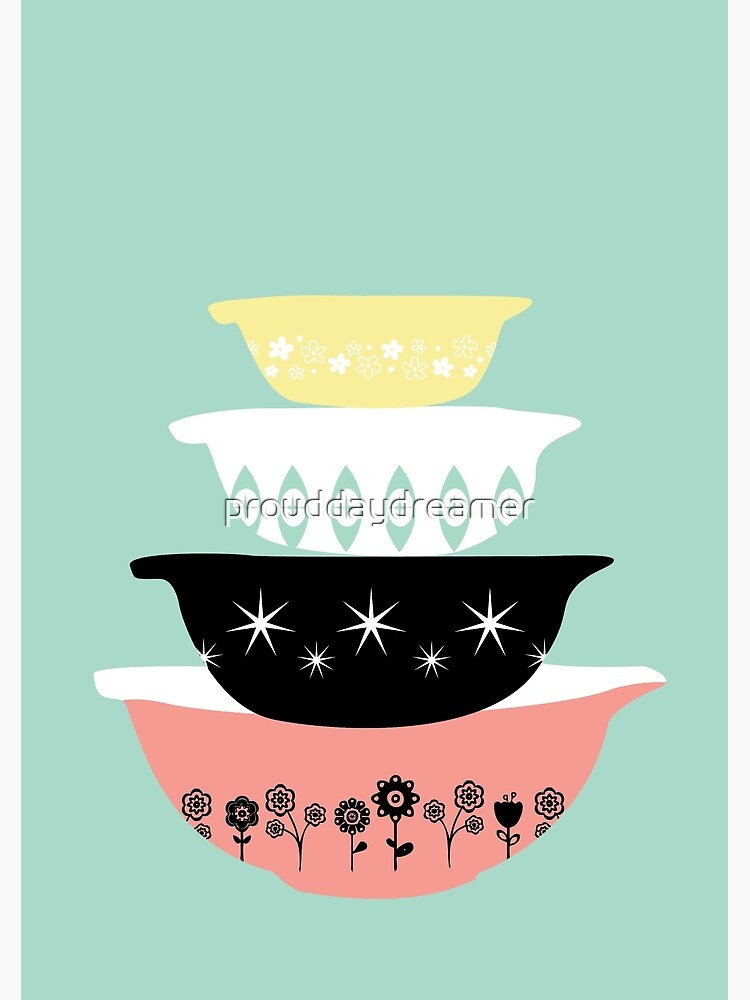 "Pyrex Pretties" Poster for Sale by prouddaydreamer | Redbubble