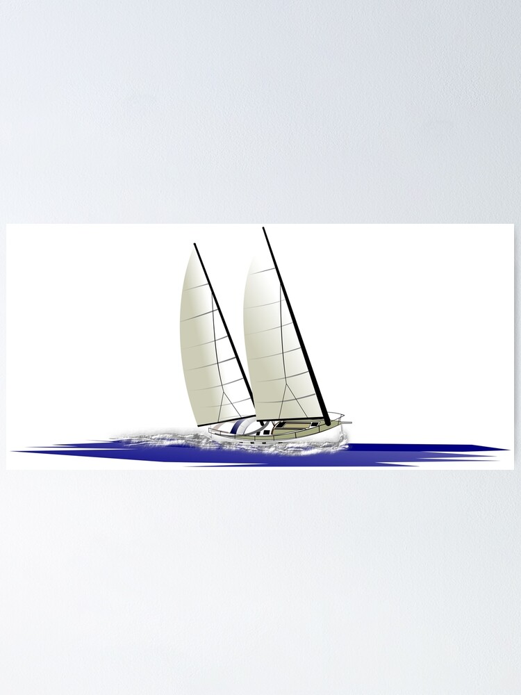 "Sailboat - Freedom 44 Cat Ketch " Poster for Sale by seabreezeart ...