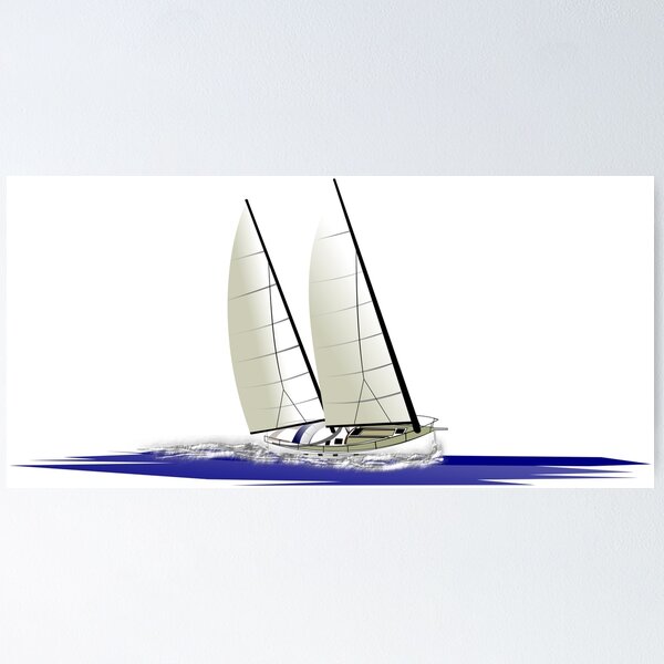 "Sailboat - Freedom 44 Cat Ketch " Poster for Sale by seabreezeart ...