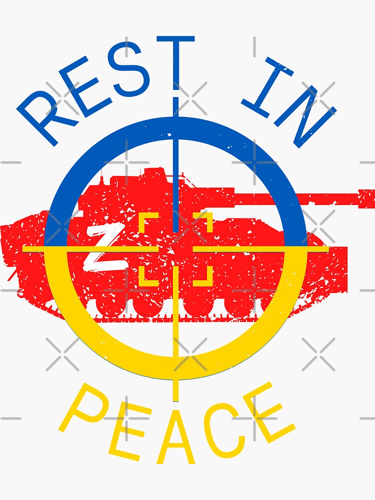 "RIP - The red tank in the crosshairs." Sticker for Sale by Urbanksy ...