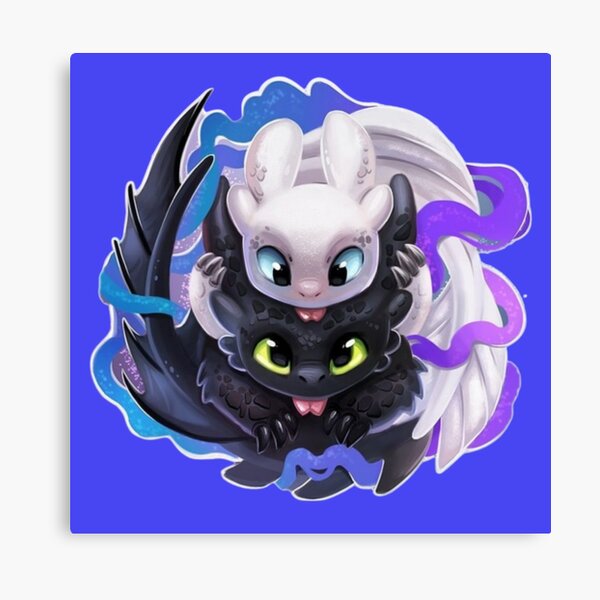"Baby Toothless - HTTYD - Cute Chibi" Canvas Print for Sale by ...