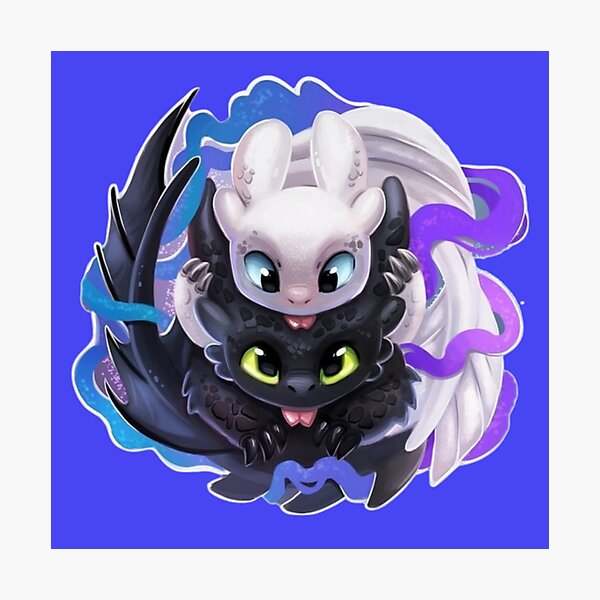 "Baby Toothless - HTTYD - Cute Chibi" Photographic Print for Sale by ...