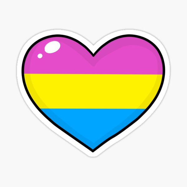Pansexual Pride Flag Heart Sticker For Sale By Emberberryart Redbubble