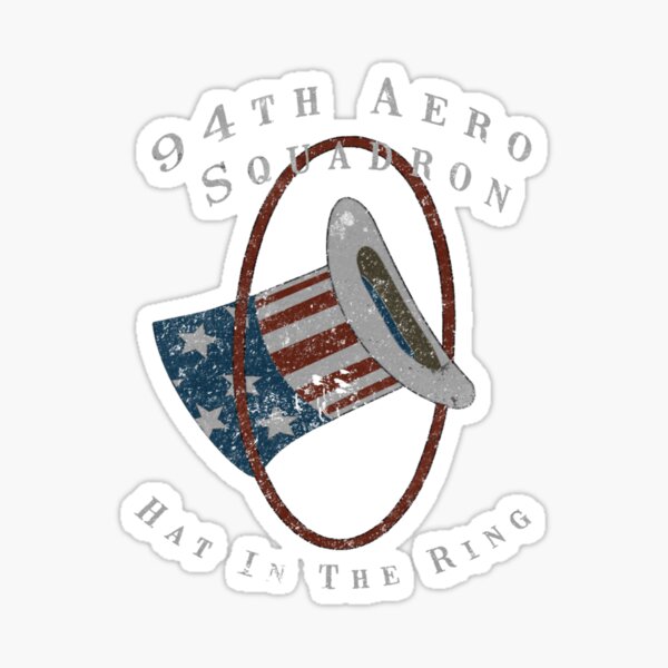 "94th Aero Squadron Hat In The Ring Squadron Wwi Vintage" Sticker for ...