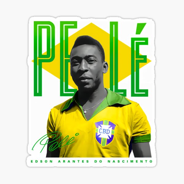 "Rip pele, player football" Sticker for Sale by Doriscloset | Redbubble