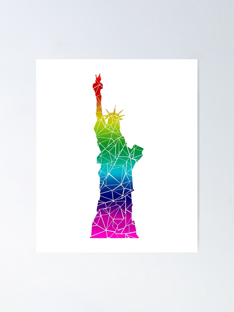 Rainbow Statue Of Liberty Lgbt Poster For Sale By Ninjastries