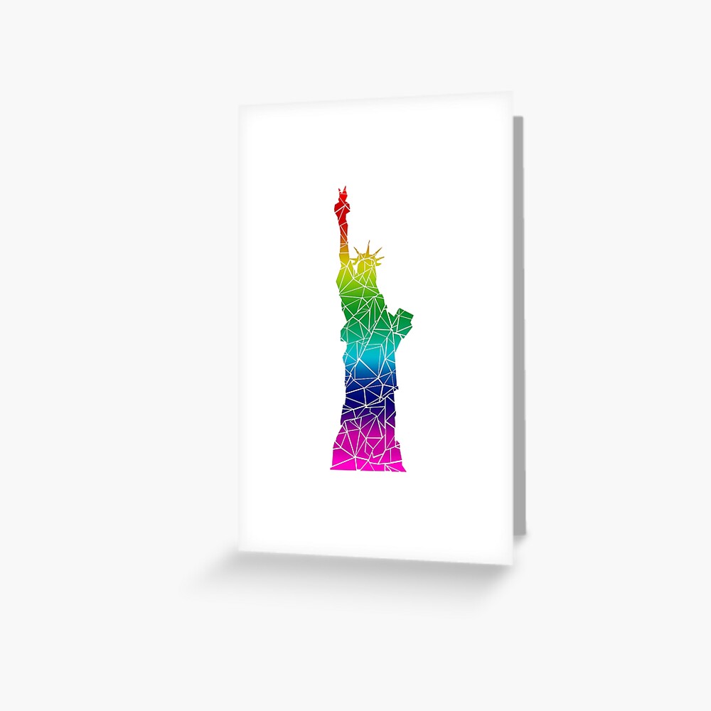 Rainbow Statue Of Liberty Lgbt Greeting Card For Sale By