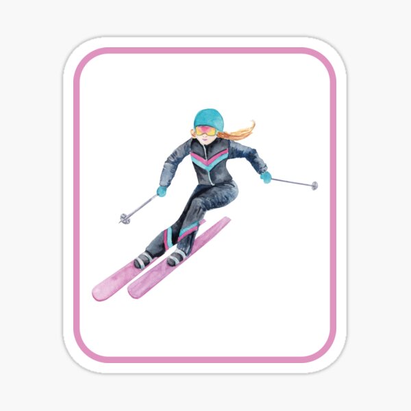 "Snowboard Girl " Sticker for Sale by SPLASHY-PRINTS | Redbubble