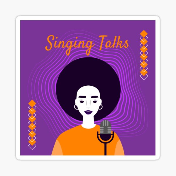"Singing artwork " Sticker for Sale by utopianco | Redbubble