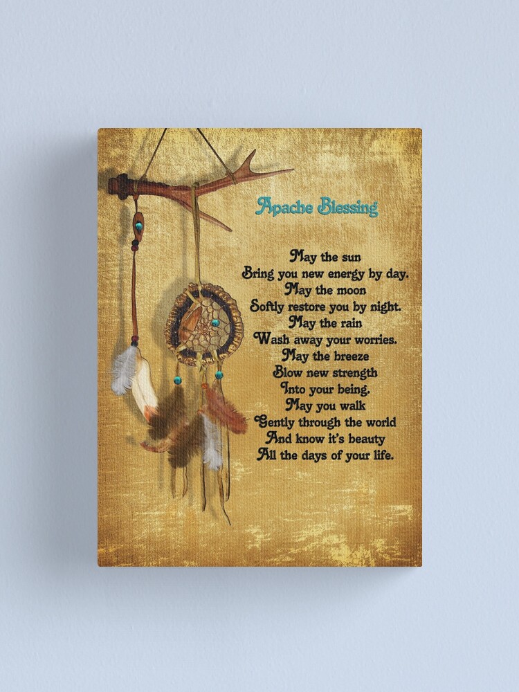 "Dreamcatcher Apache blessing" Canvas Print by Irisangel | Redbubble