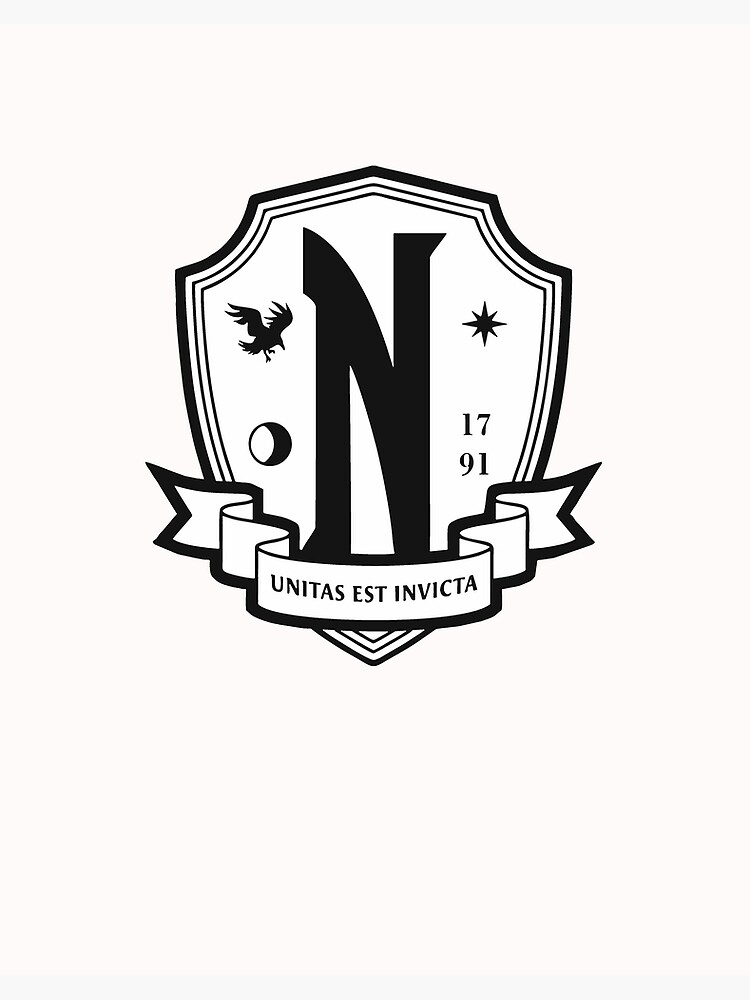 "Wednesday Nevermore Academy Crest - Nevermore Academy School Logo" Art ...