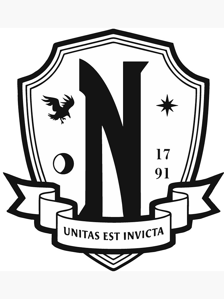 "Wednesday Nevermore Academy Crest - Nevermore Academy School Logo ...