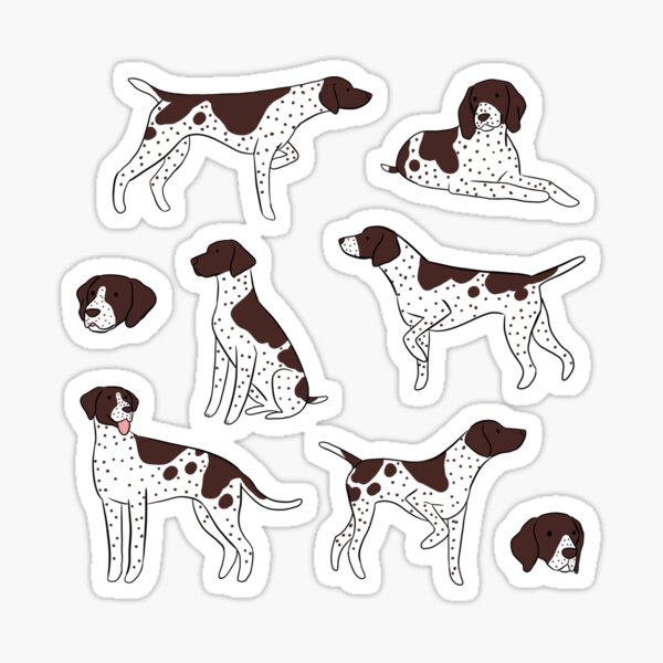 "German Shorthaired Pointer Dog " Sticker for Sale by Yarafantasyart ...