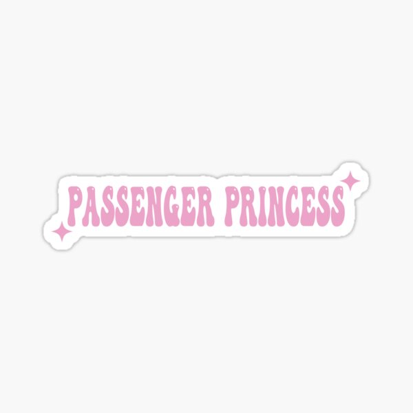 "Passenger Princess Car Mirror Decal, Car Mirror Sticker, Rear View ...
