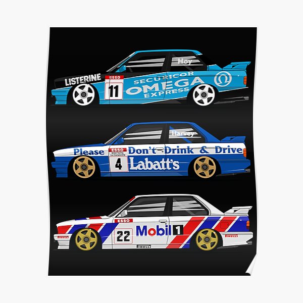 "E30 BTCC LEGENDS " Poster for Sale by OTZIshirts2012 | Redbubble