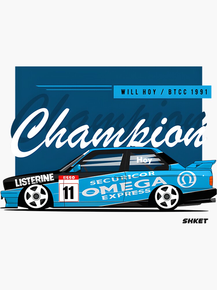 "E30 BTCC CHAMPION " Sticker for Sale by OTZIshirts2012 | Redbubble