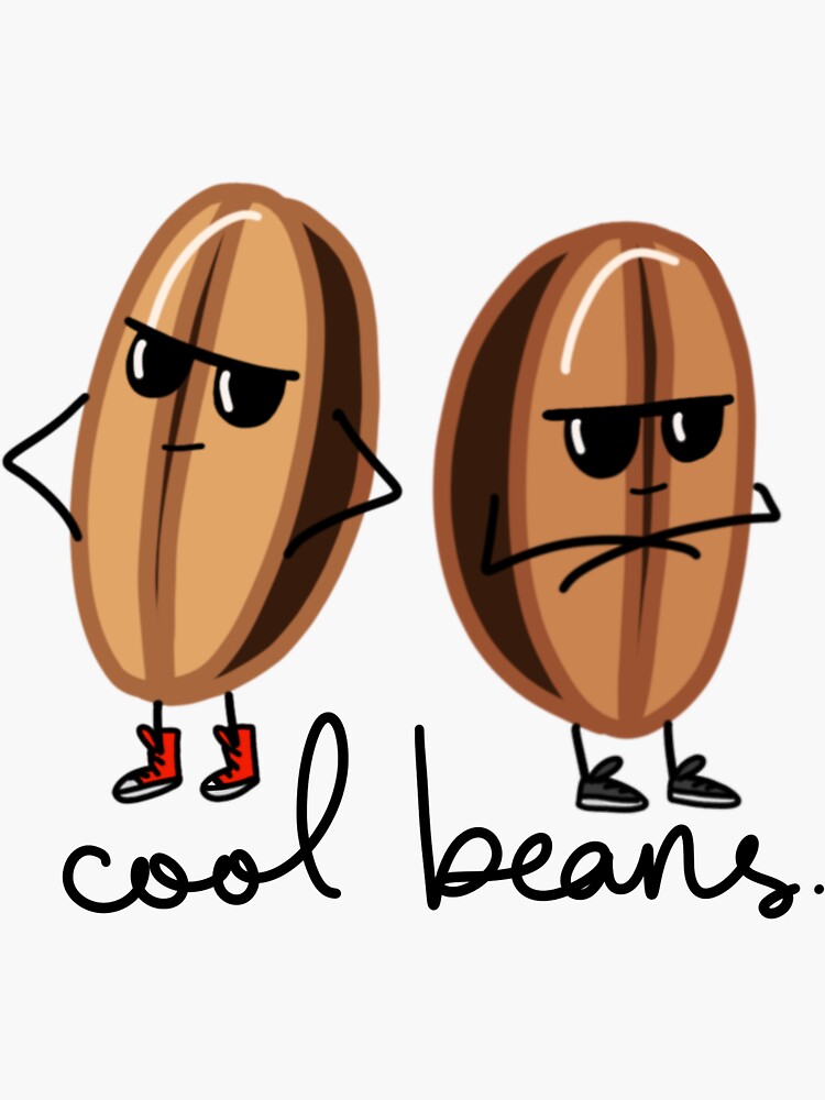 "Cool Beans" Sticker for Sale by ruthmoffatt | Redbubble