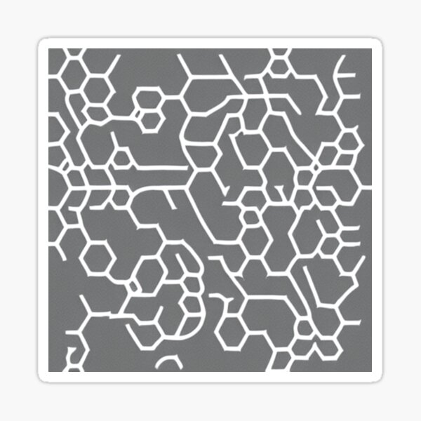 "Hexagon Madness" Sticker for Sale by MayaCordalia | Redbubble