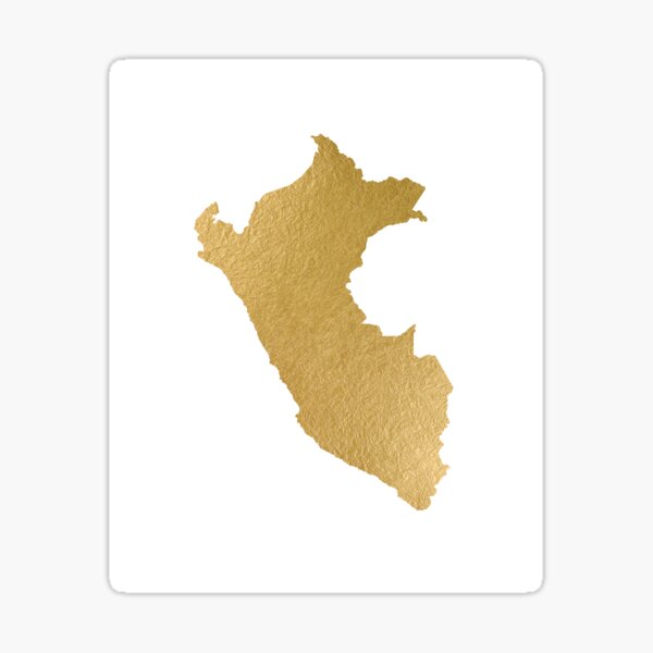 "gold Peru map" Sticker for Sale by AnnaGo | Redbubble