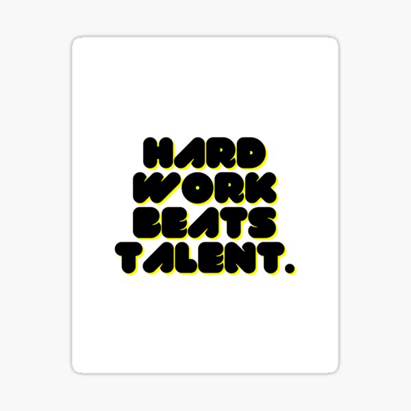 "hard work" Sticker for Sale by chak87 | Redbubble