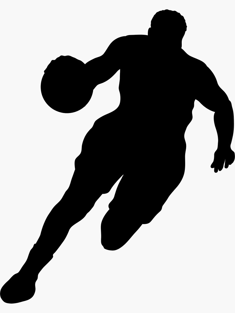 "Basketball Dribbling Black Icon" Sticker for Sale by DENICHStore ...