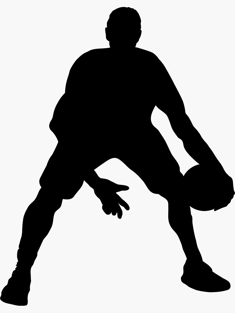 "Basketball Dribbling Black Icon 1" Sticker for Sale by DENICHStore ...