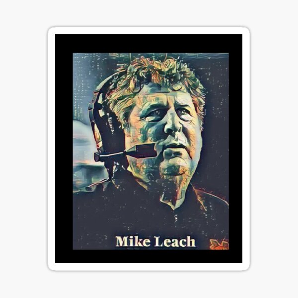 "Mike Leach." Sticker for Sale by 7Royal | Redbubble
