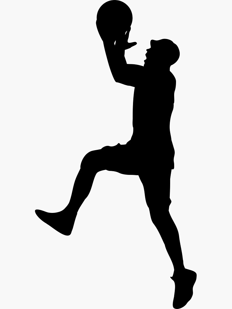 "Basketball Lay up Shoot Black Icon" Sticker for Sale by DENICHStore ...