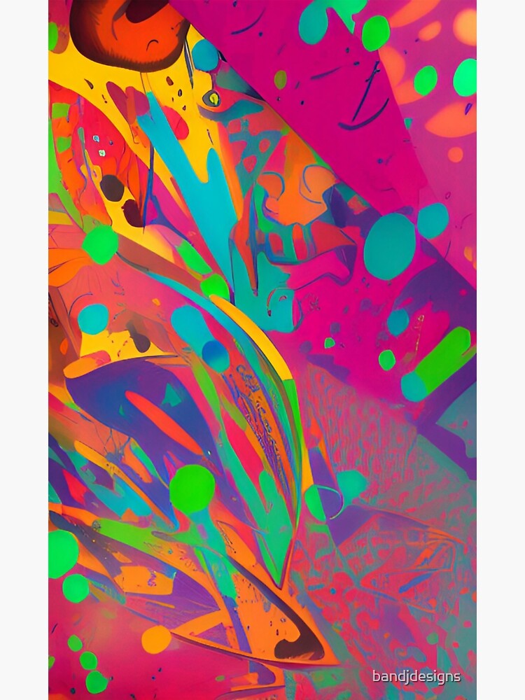 "Colorful Psychedelic Splatter Paint Design" Sticker for Sale by ...
